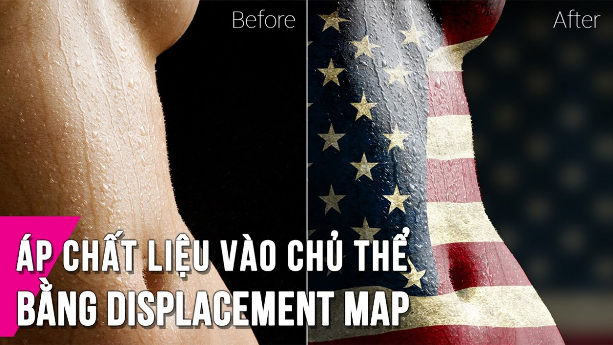 Áp chất liệu vào chủ thể bằng Displacement Map - thủ thuật Photoshop